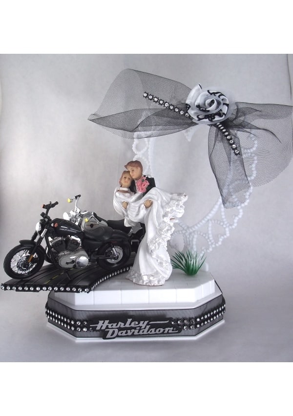 Motorcycle Wedding Cake Toppers - Two Wheel Weddings